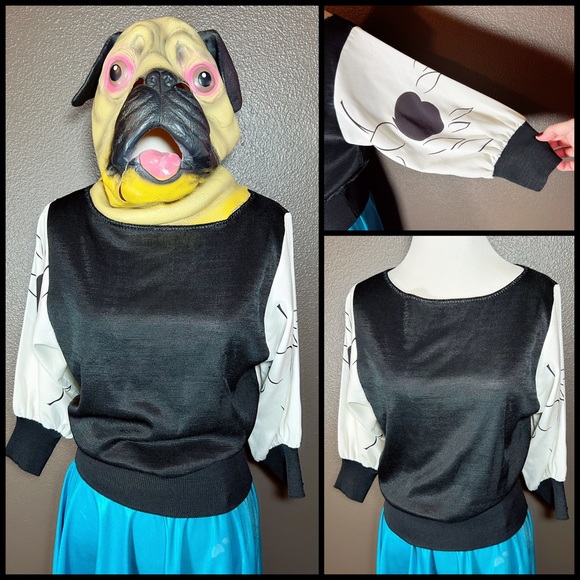 Vintage | Tops | Funky Fab Vintage Dramatic Top | Poshmark